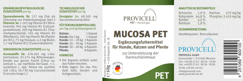 MUCOSA PET - Jamie´s Laden BARF Beratung