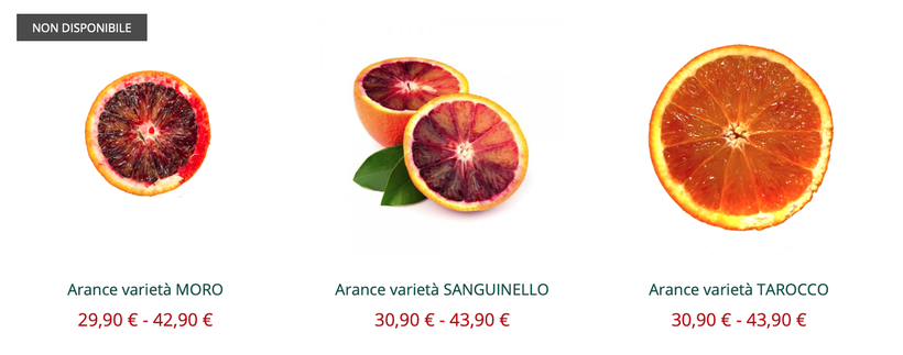 Shop - Red Citrus - vendita cassette arance rosse online