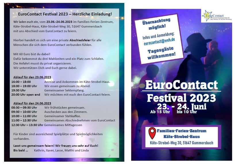 EuroContact Festival 2023 - Der Abschluss - EuroContact e.V. - Webseite!