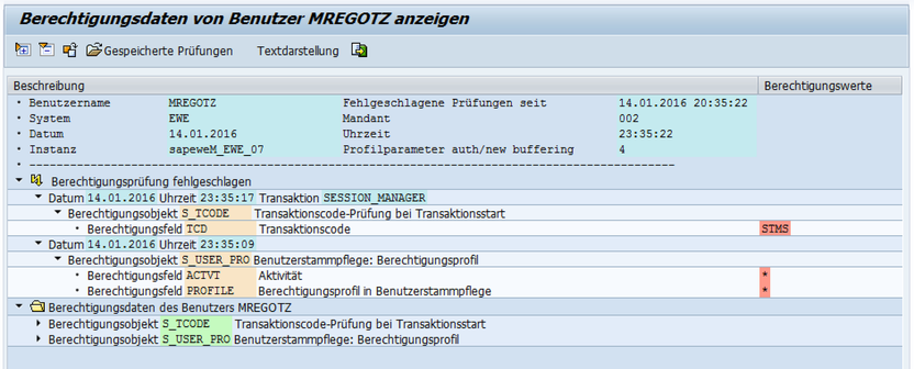 Analyse von Berechtigungen - regotz
