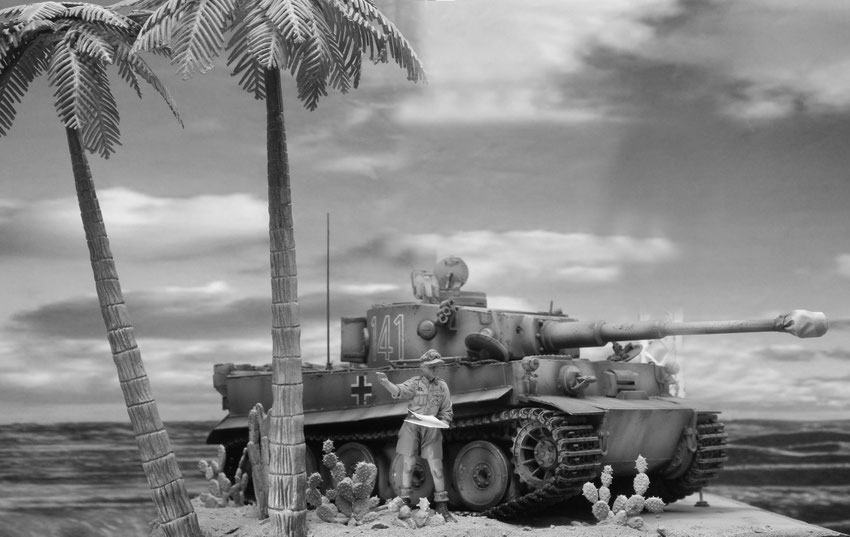 Zeitreise: Tiger 141-Tunesien 1943 - www.panzer-bau.de/diorama/militär/1:35