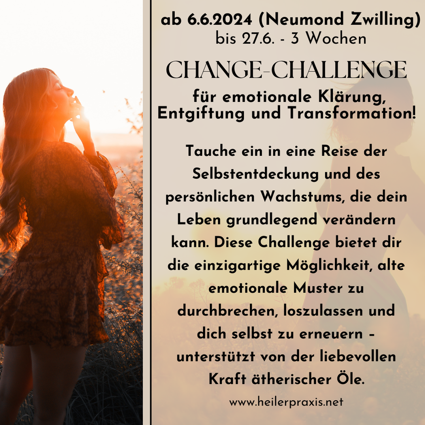 Be-The-Change-Challenge für emotionale Klärung und Transformation! - Praxis für ganzheitliche ...