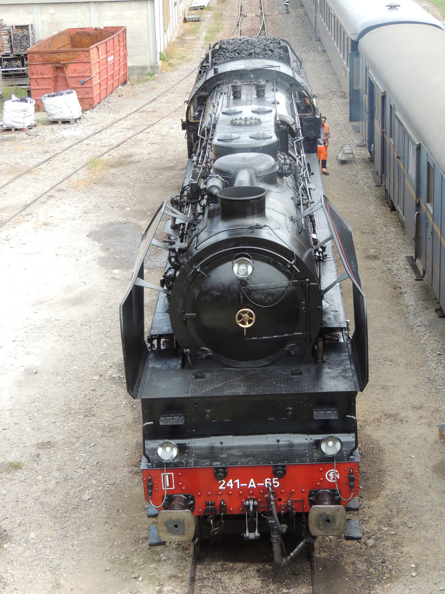 neue Bilder der 241er - Dampflok 241A65