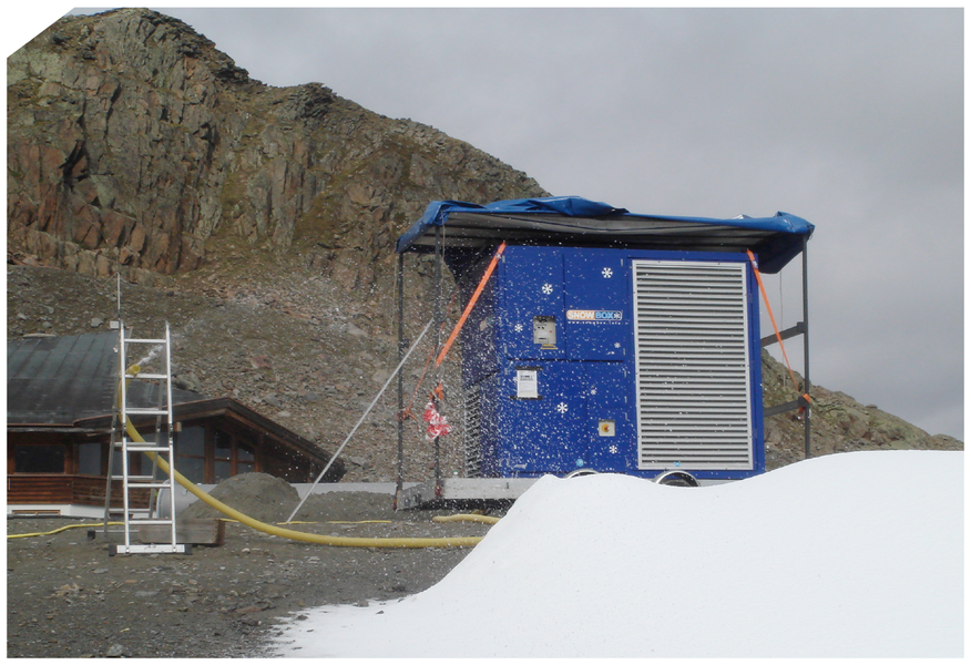 Snowmaking on ski runs: SnowGUN - https://www.snow-industries.com