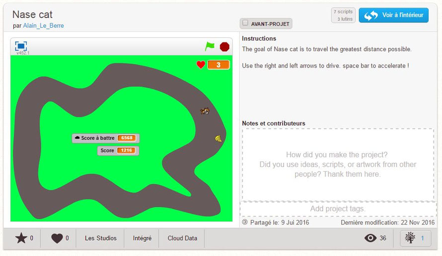 Programmation - Scratch - Informatique et Création Numérique - Saint Gab'