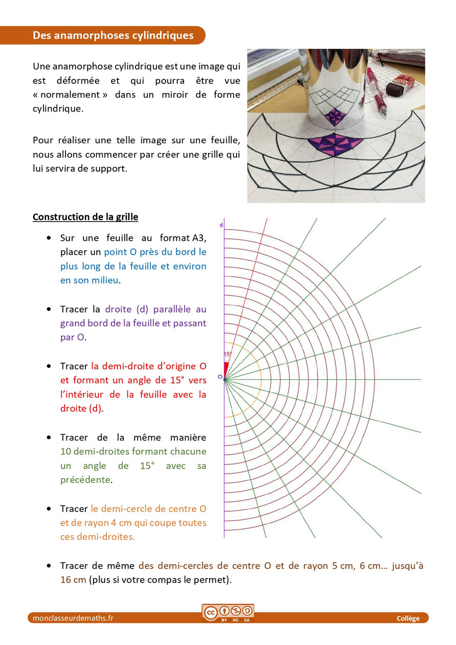 Anamorphoses - Mon classeur de maths