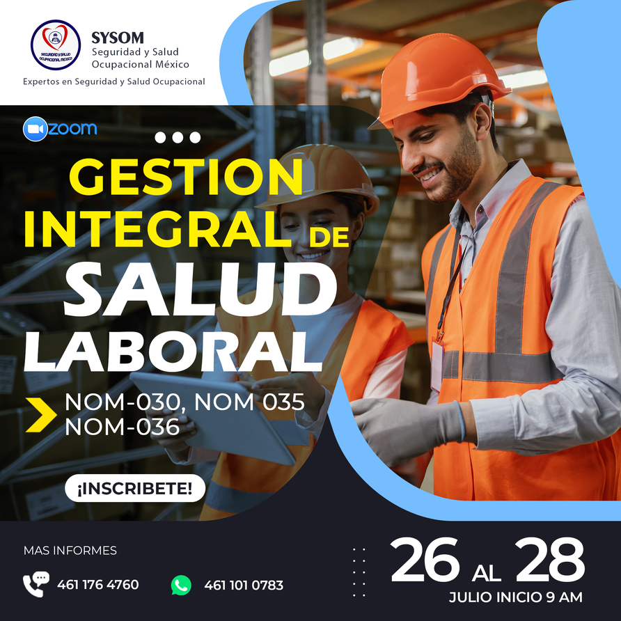 Curso ZOOM "Gestión Integral de la Salud Laboral" - Seguridad y Salud Ocupacional Mexico