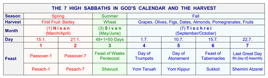 THE BIBLICAL CALENDAR AND THE BIBLICAL FEASTS - Structure Bible Menorah
