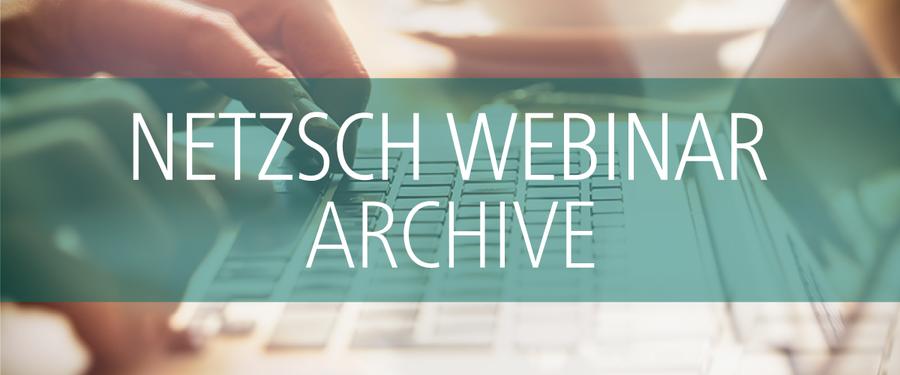 NETZSCH熱分析基礎セミナー 2021 - ネッチ・ジャパン株式会社