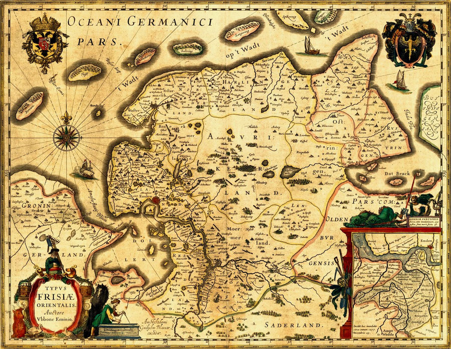 Erstaunlich Karte Von Ostfriesland Ein Einblick In Die Historische Kartographie Norddeutschlands