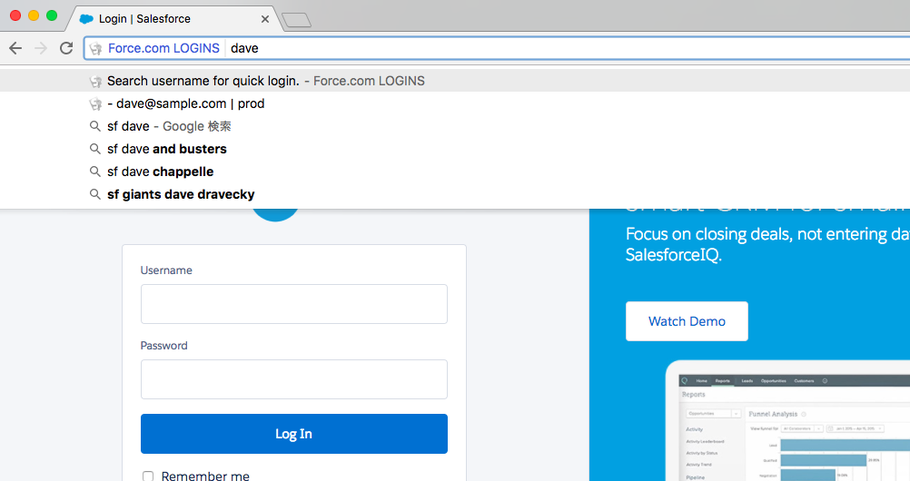 Version 2.9.0 - Force.com LOGINS