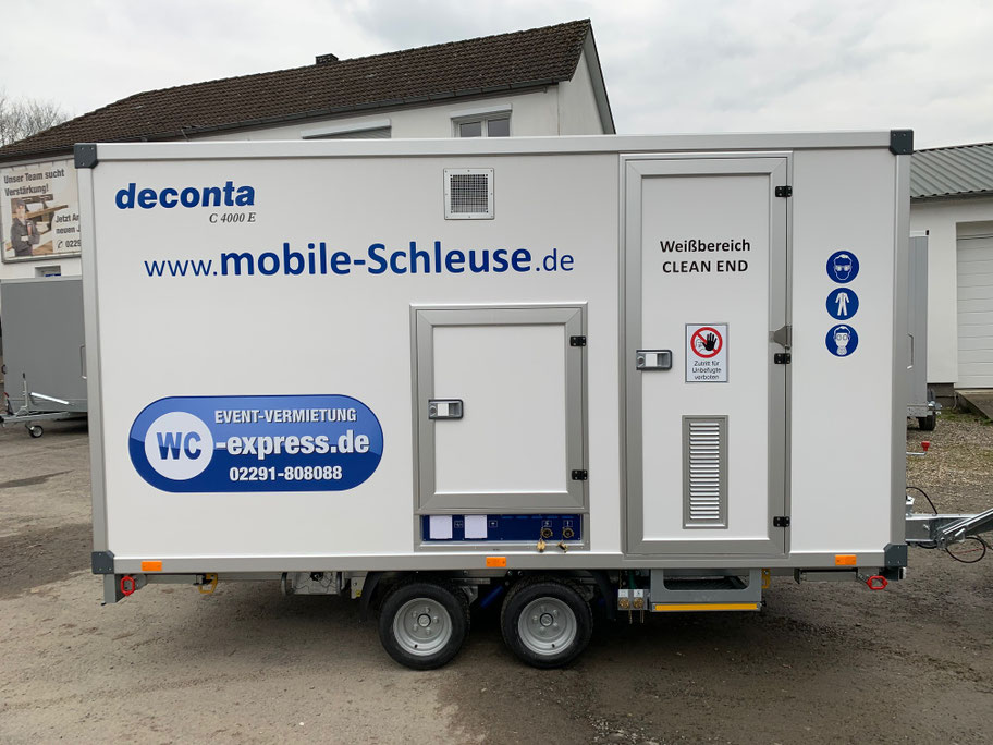 Mobile Dekontaminationsschleuse - - WC-Express.de