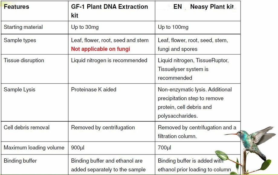 Plant DNA Isolation Mini prep Kit - GeneON BioScience