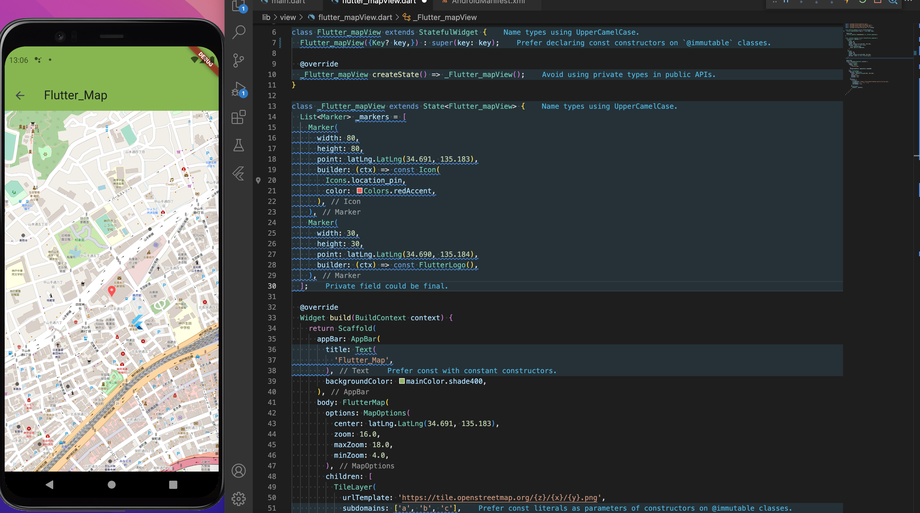 flutter_map - 110chan-profile ページ！