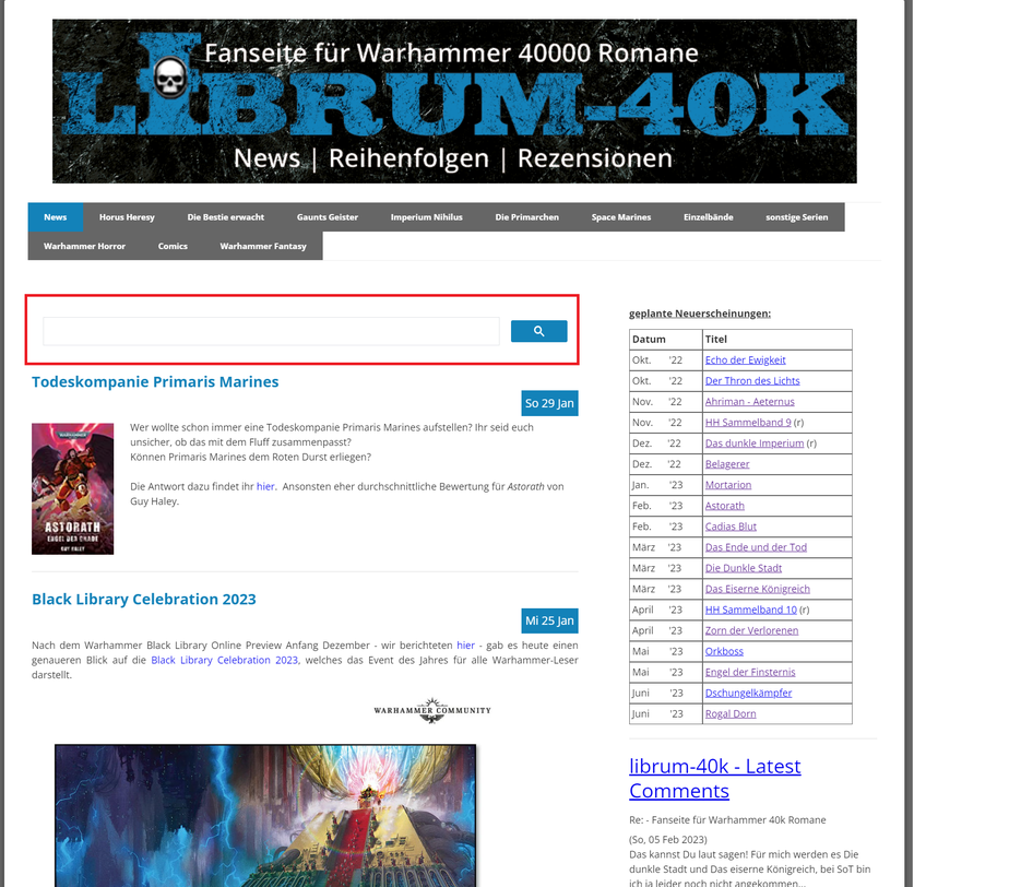 Initiiere Such Cogitator +++ - Fanseite für Warhammer 40k Romane