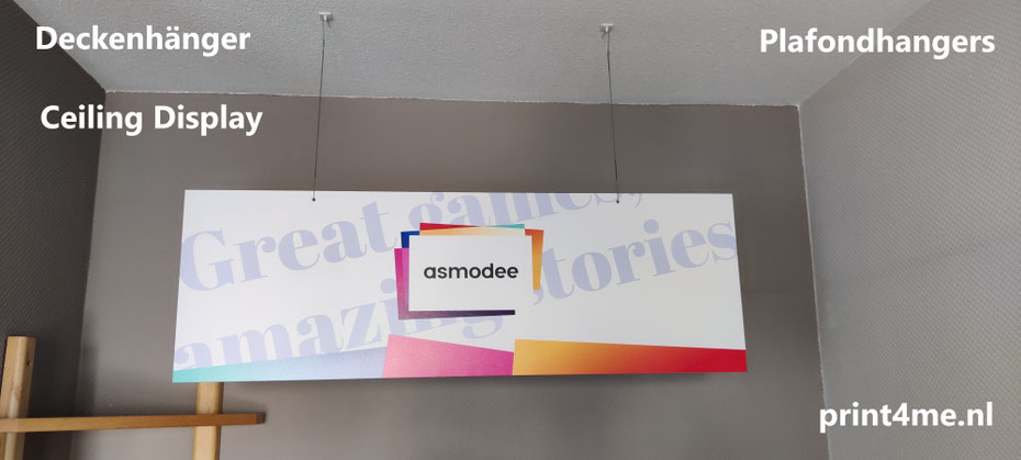 Plafondhanger - Print4me. Voor al uw grafische producten.
