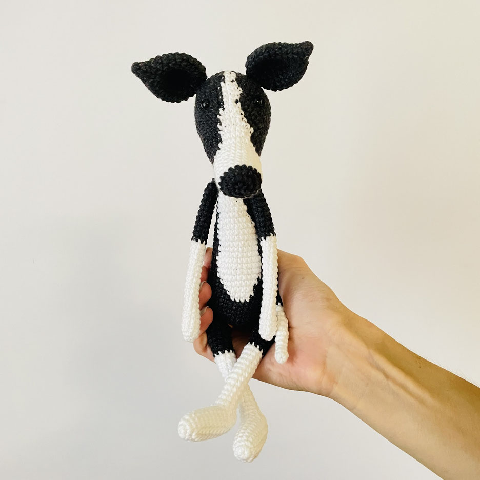 Greyhound, Whippet, Italian Greyhound dog, stuffed dog - Delorukami
