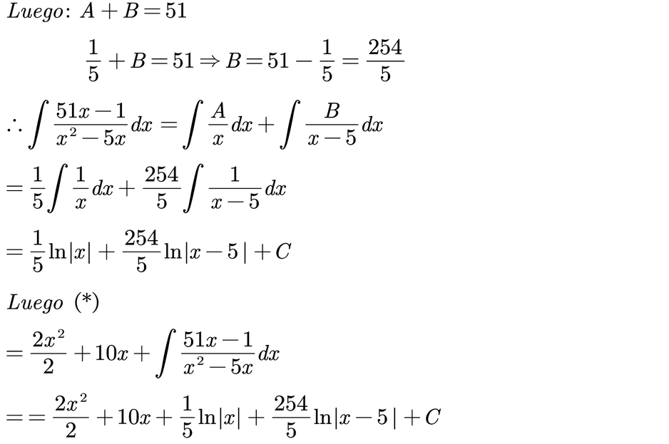 Integración por fracciones parciales - Matemática Informática y Educación