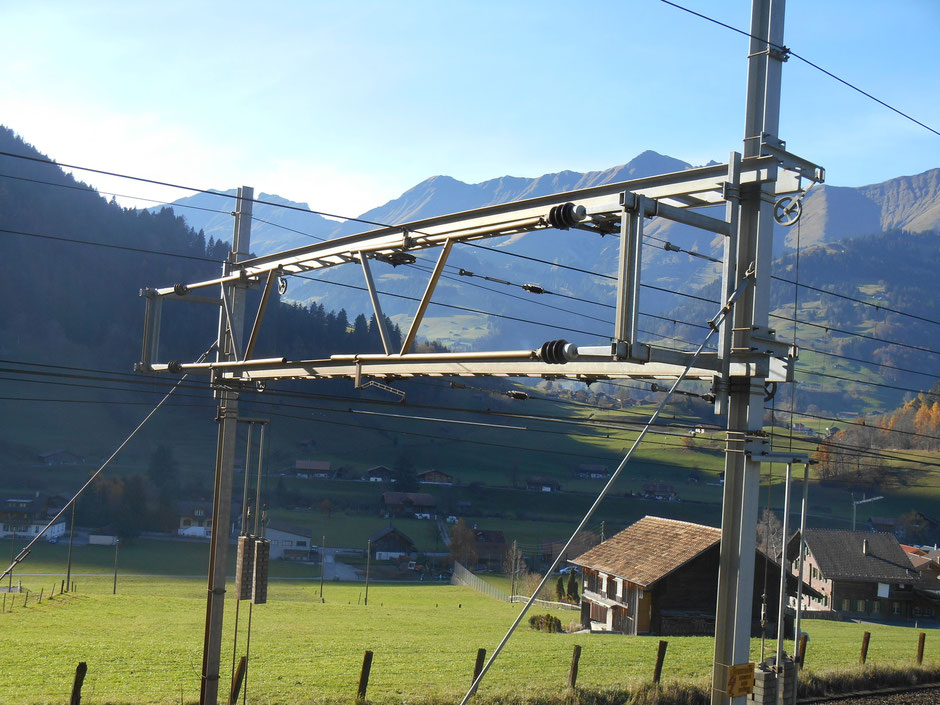 Spannvorrichtung für den Fahrdraht - hrkloetschbergbahn