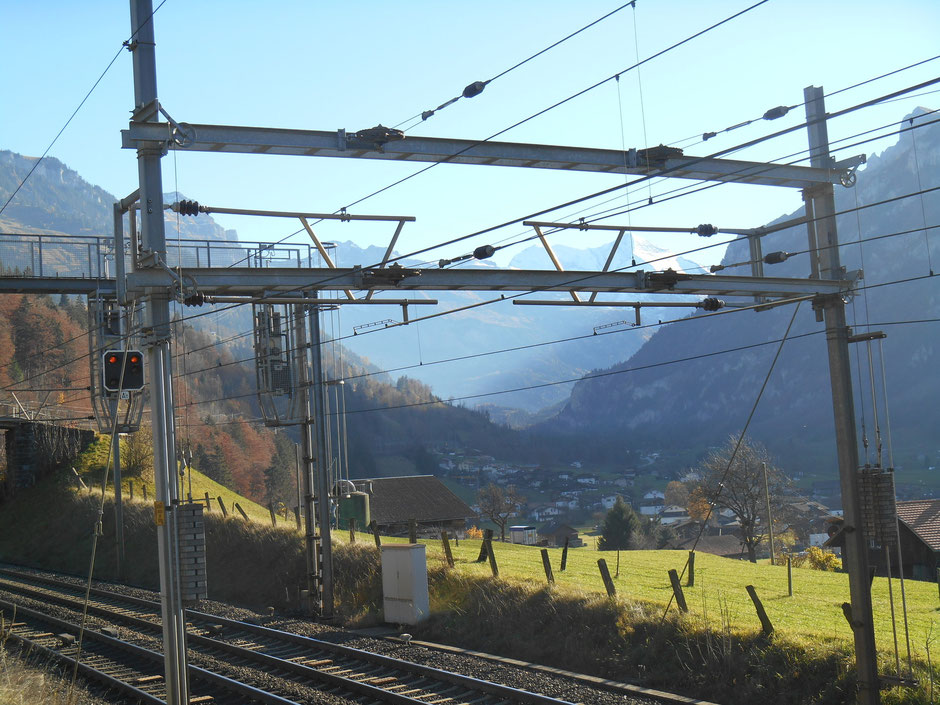 Spannvorrichtung für den Fahrdraht - hrkloetschbergbahn