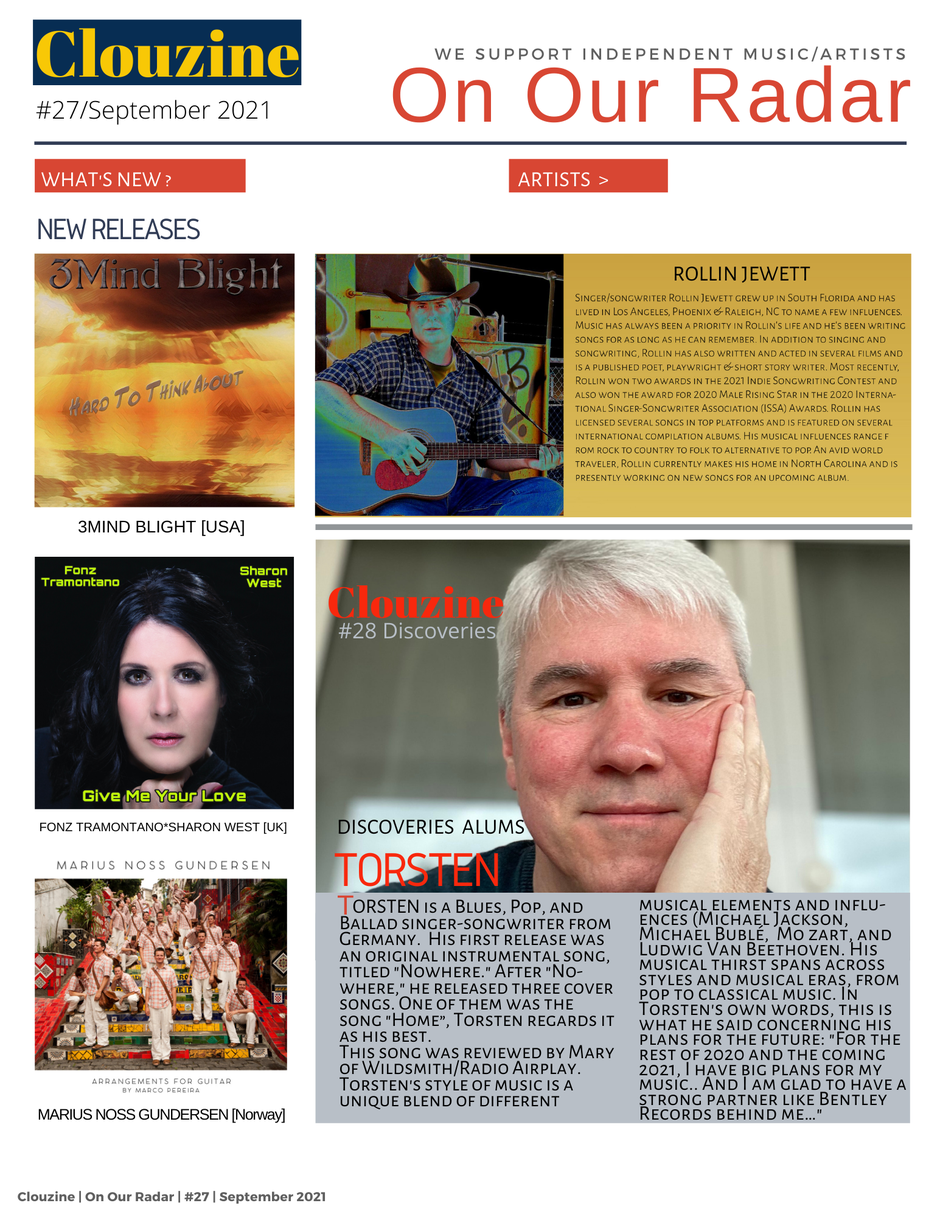 ON OUR RADAR #27 [SEPTEMBER 2021] PUBLISHED * TORSTEN * ROLLIN JEWETT ...