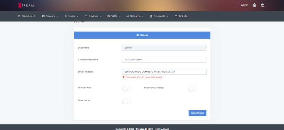 INSTALACION DE PANEL XTREAM UI - Página web de mayamis