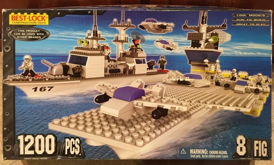 Best Lock w/ Battleship - Aircraft Carrier Building Bricks World