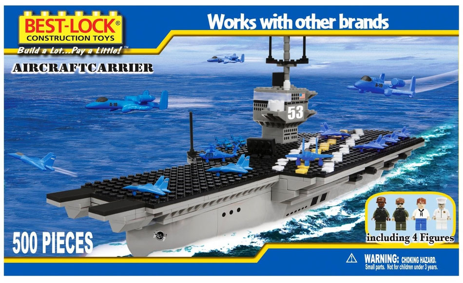 Best Lock 53 - Aircraft Carrier Building Bricks World
