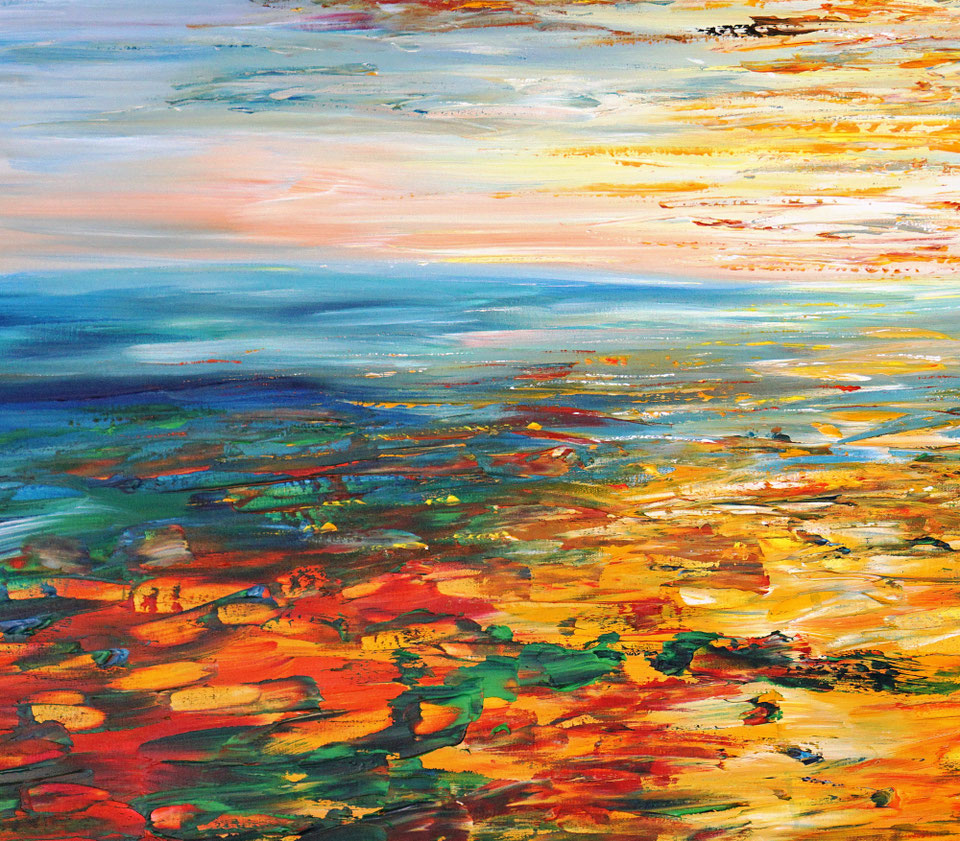 Summer artwork - large abstract painting art for sale