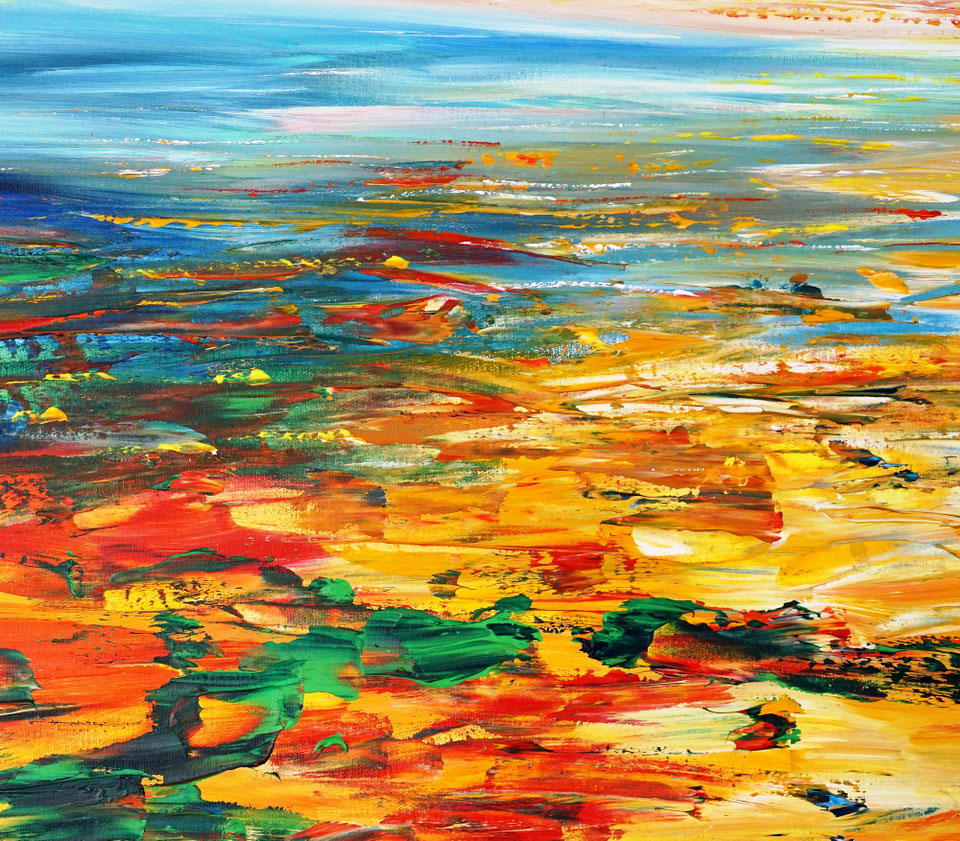 Summer artwork - large abstract painting art for sale