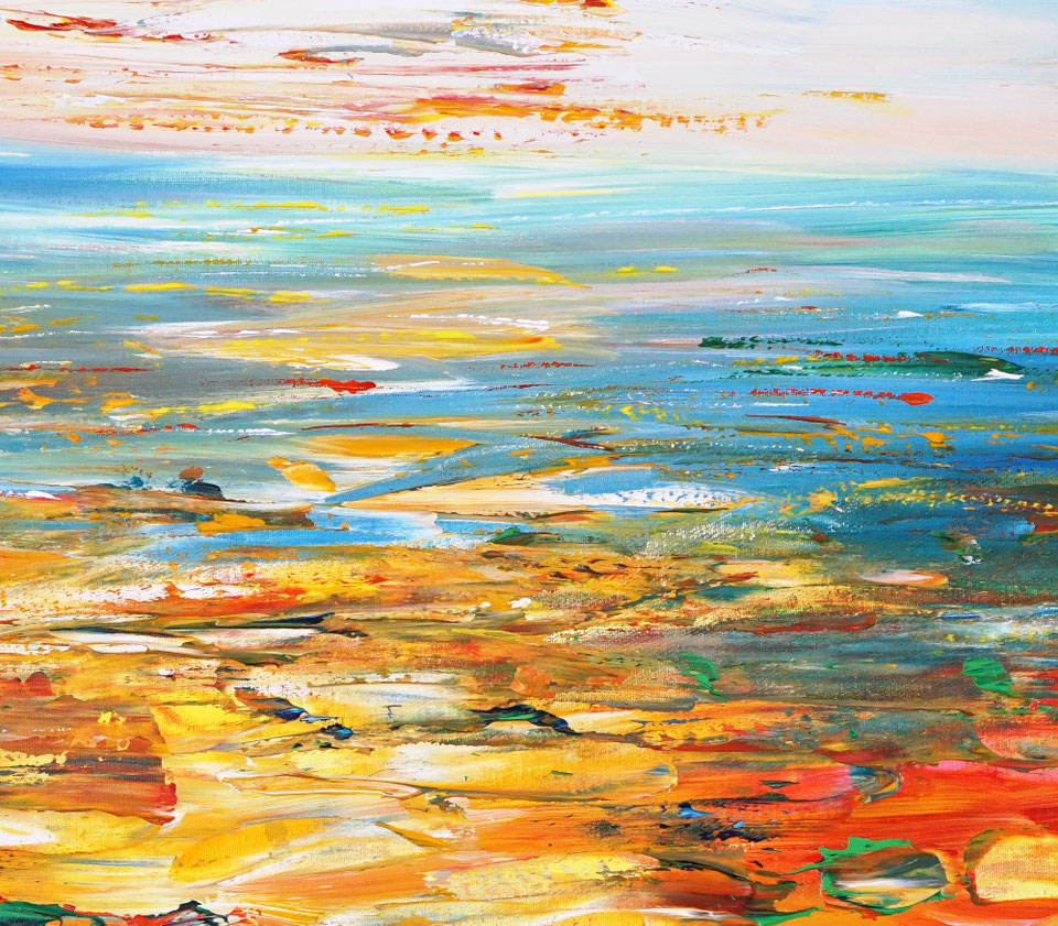 Summer artwork - large abstract painting art for sale