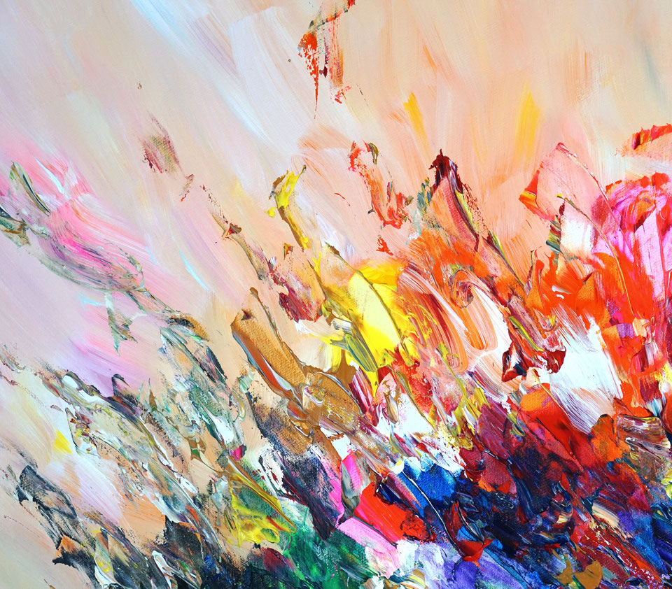 Vibrant abstract inspired by dreaming - large abstract painting art for ...