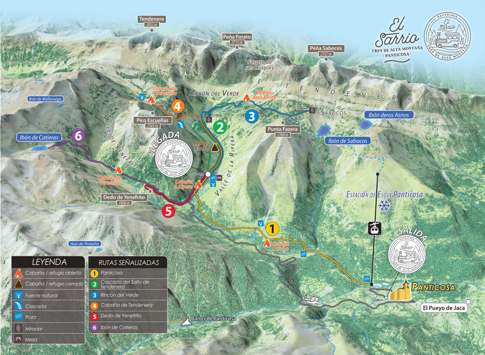 Senderos señalizados - Tren de Alta Montaña El Sarrio (Panticosa)