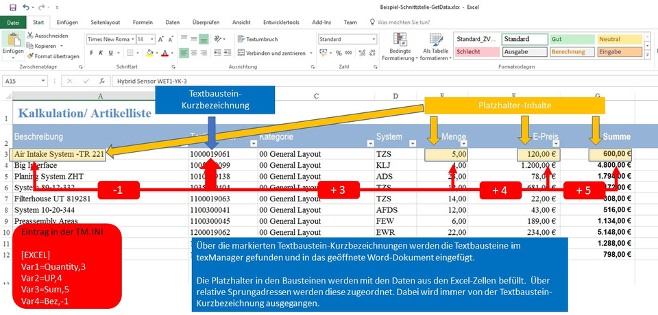 Excel-Schnittstelle / Creator - Dokumente automatisieren