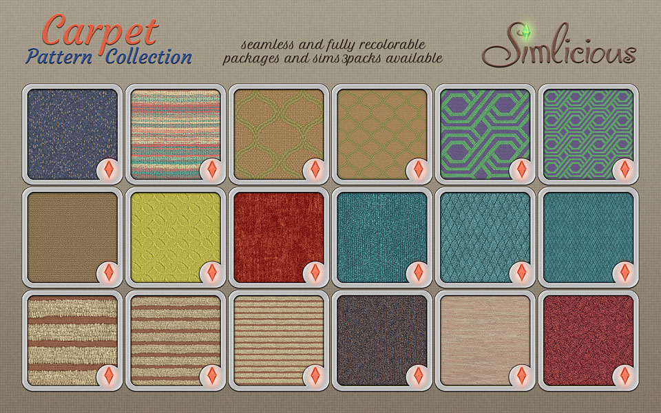 Carpet Pattern Collection - Custom Content for the Sims 3 by Simlicious
