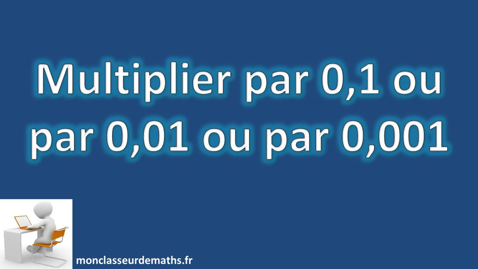 Multiplier par 0,1 ou 0,01 ou 0,001 - Mon classeur de maths