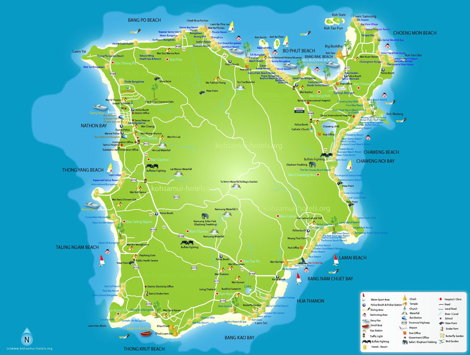 La carte de koh samui - kohsamui-bonsplans