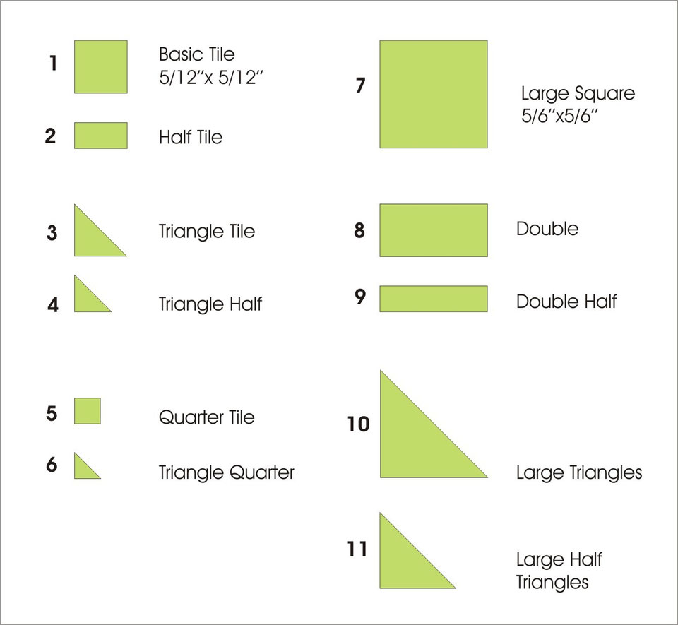 Material and Size of ceramics miniature tiles - tiny-ceramics, real ...