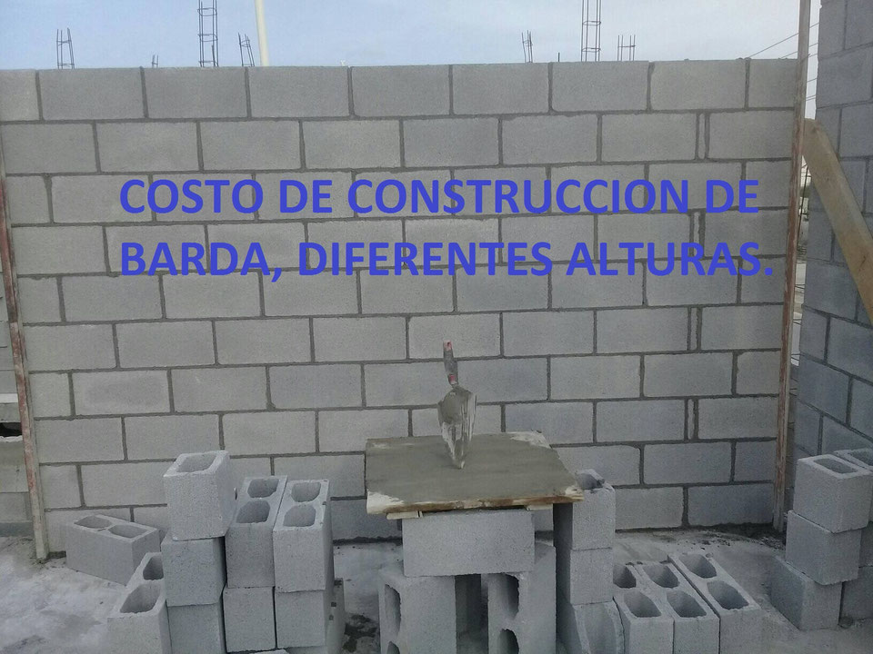 Costo de Barda - Página web de maticaconstructora