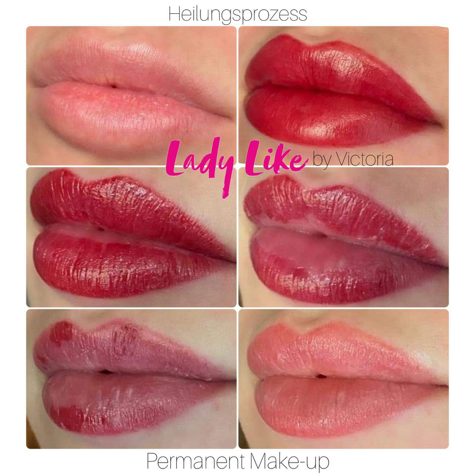 Heilungsprozess Lippen Permanent Make-up - Studio Permanent Makeup, SMP ...