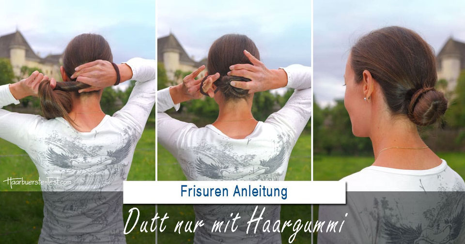 Dutt Anleitung mit Haargummi: einfacher Dutt binnen Sekunden ...