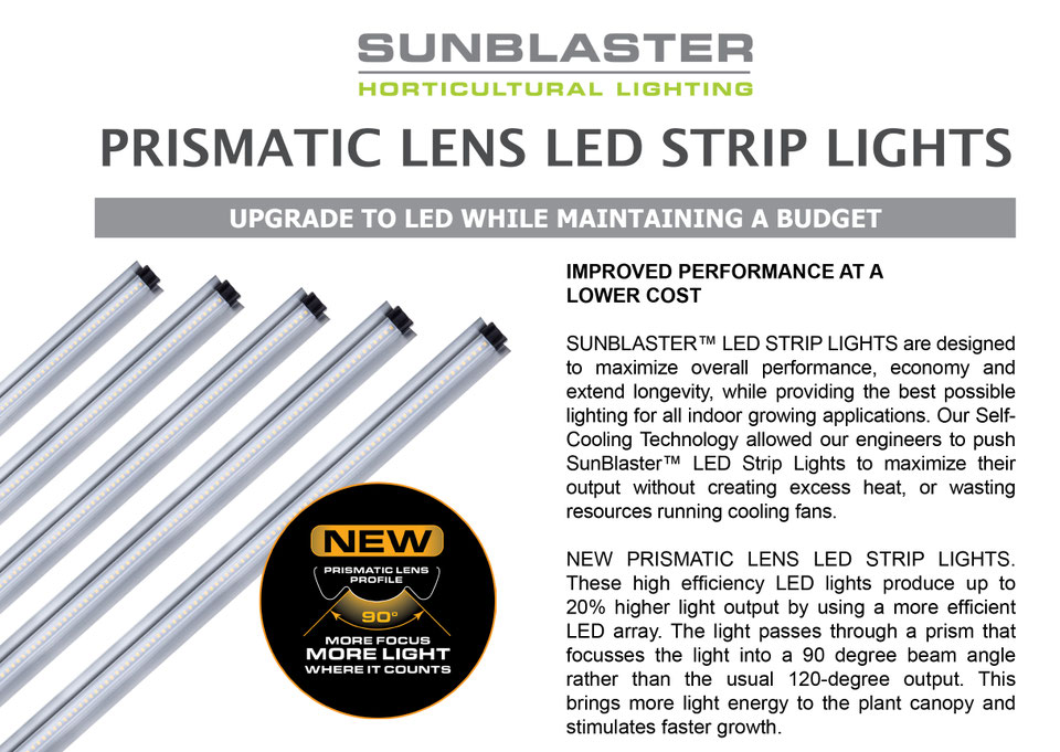 PRISMATIC LED LIGHT STRIP LIGHTS - SunBlaster Lighting