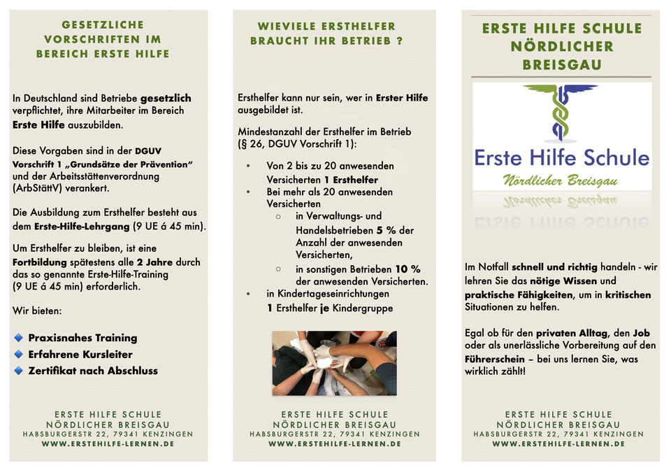 Flyer Erstehilfe lernen de Flyer Erstehilfe lernen de