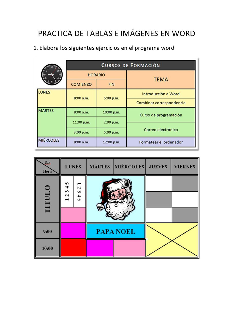 Práctica Formas en Word - Página web de informaticauy