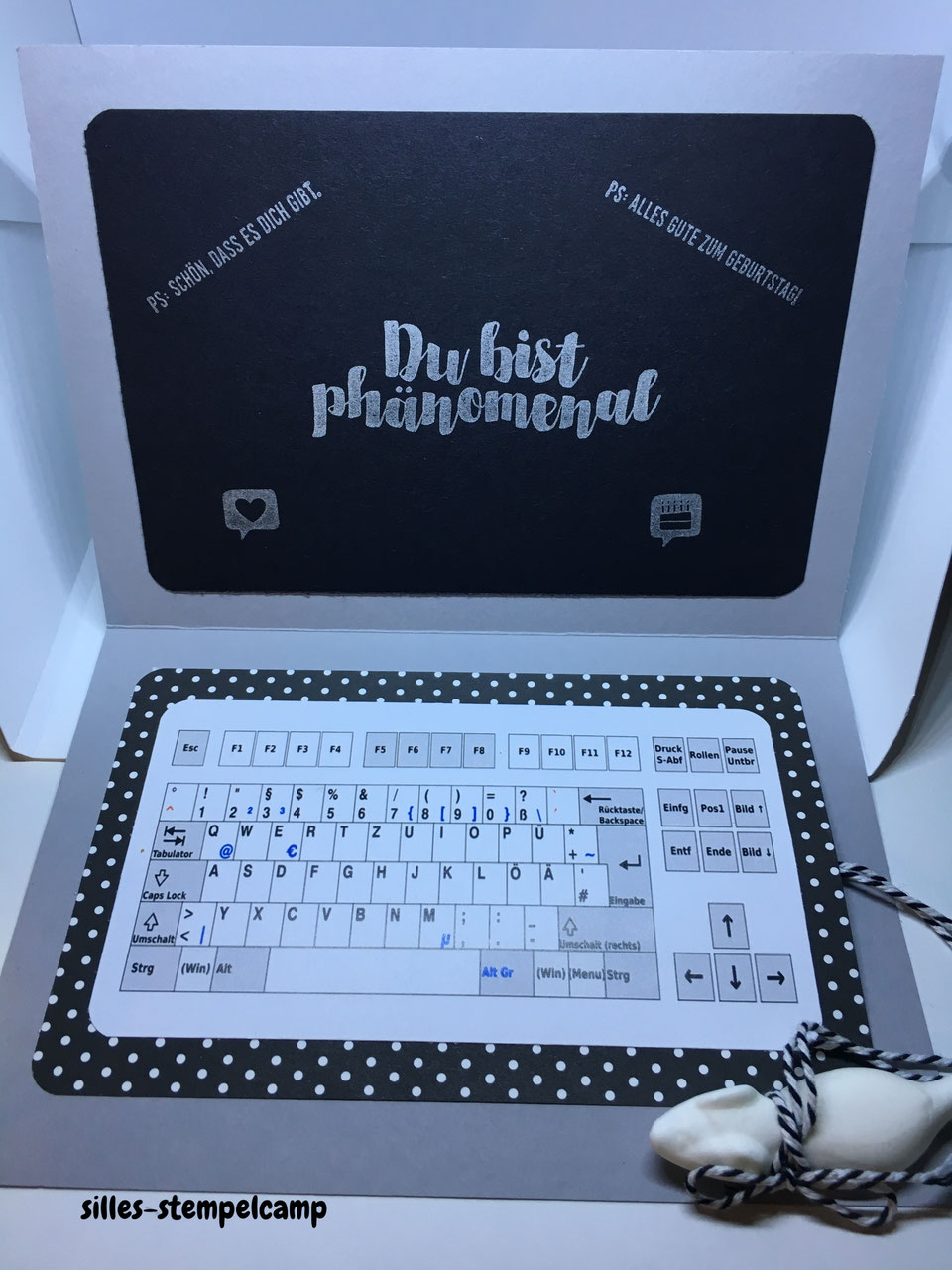 Gutscheinkarte Laptop - silles-stempelcamps Webseite!