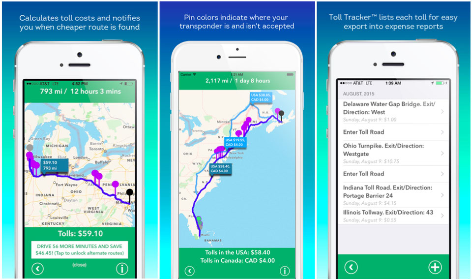 Tollsmart Toll Calculator for iPhone - Tollsmart