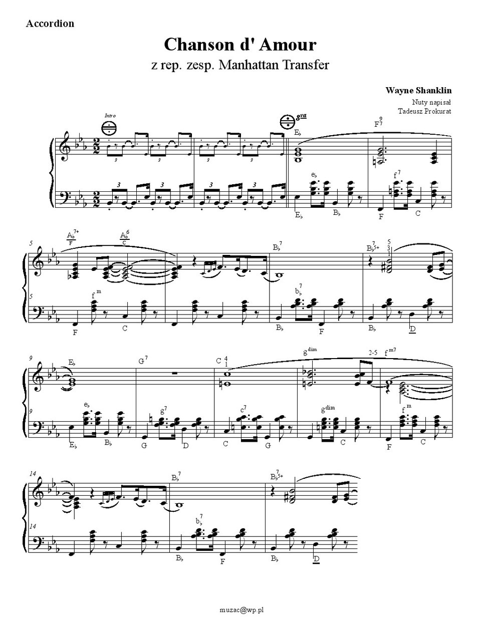 - Chanson d'Amour - Wayne Shanklin (Manhattan Transfer) - Strona ...