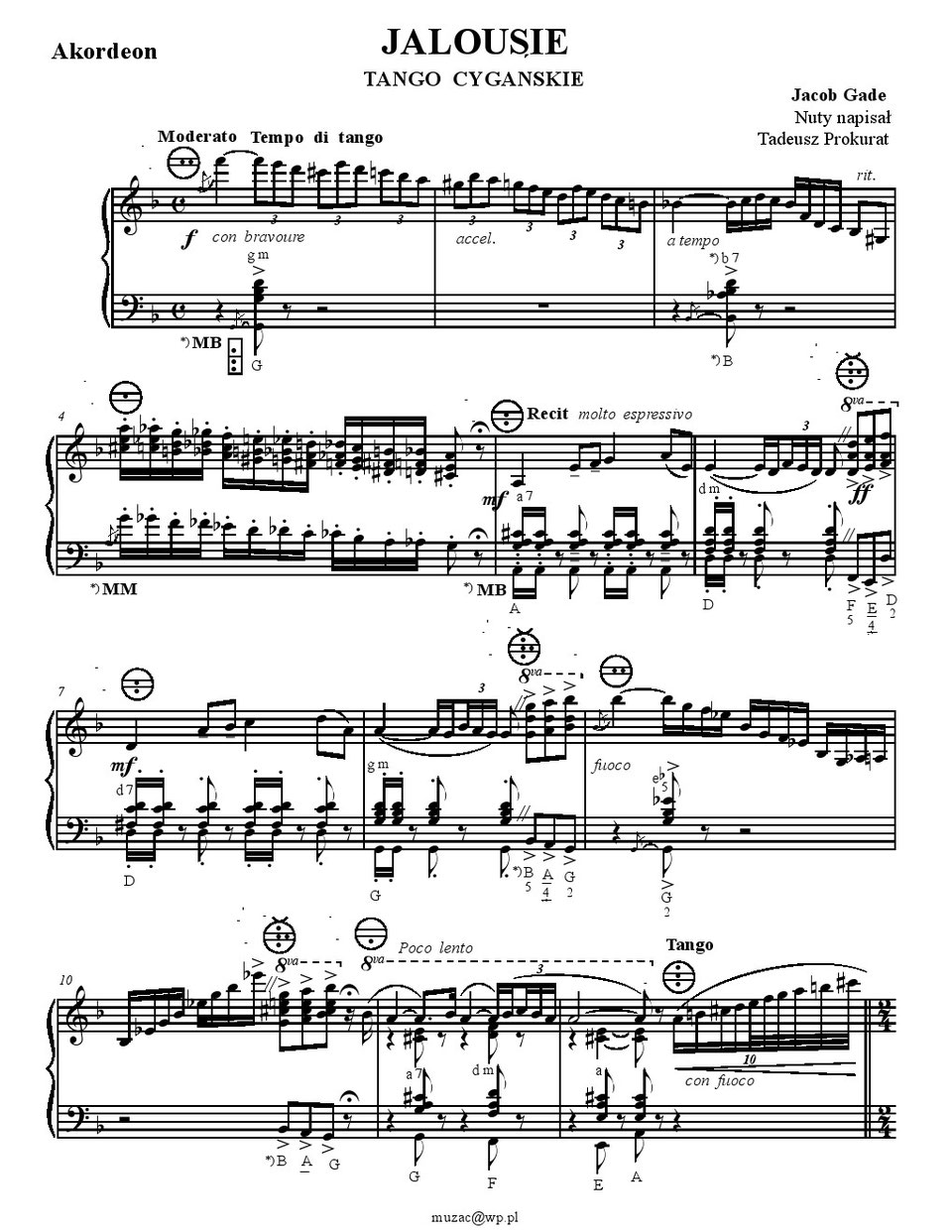 - Jalousie - Jacob Gade - Strona internetowa muzyktedi!