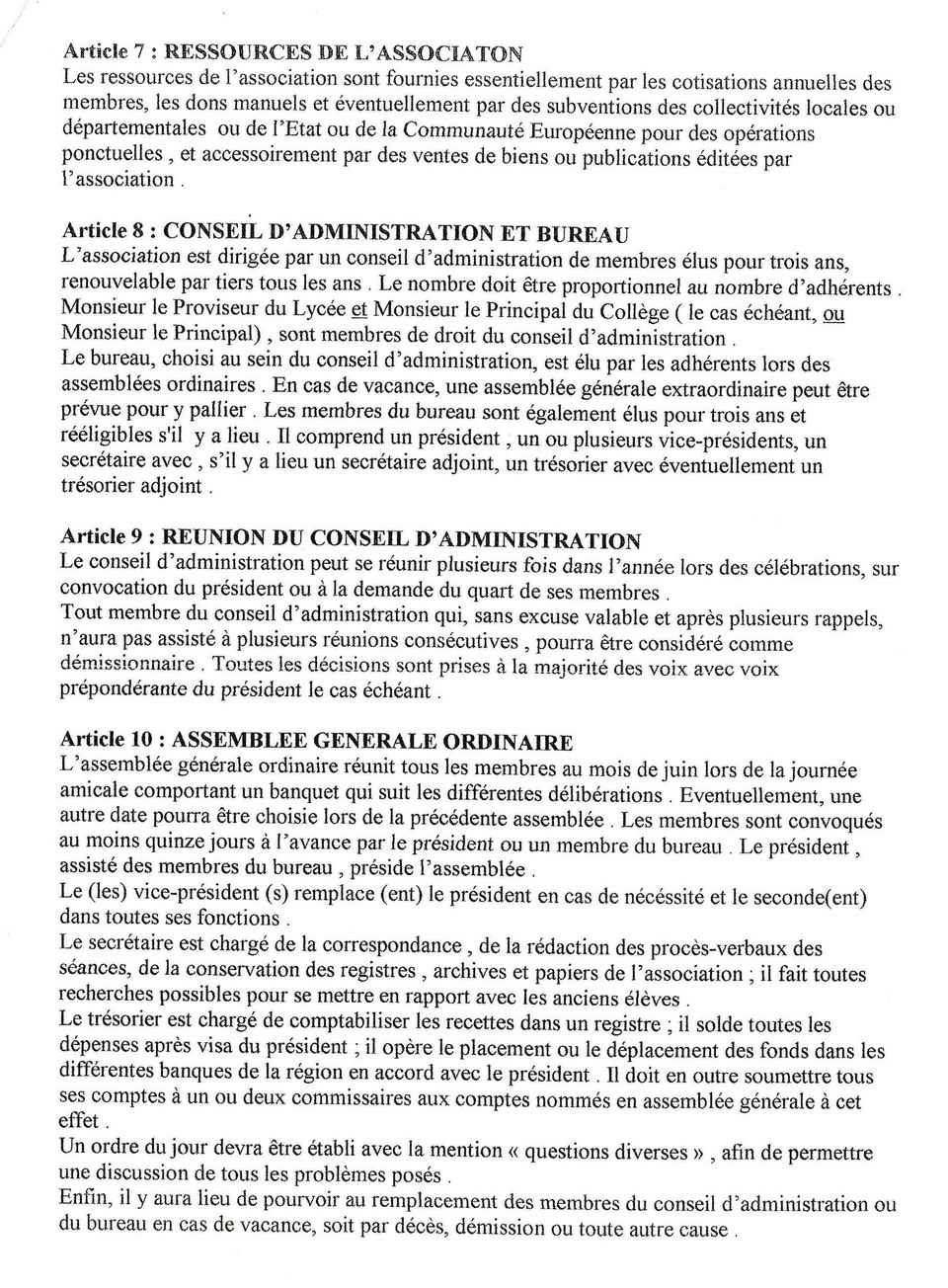 Statuts de l'association - Site de anciensbichatnantua.fr