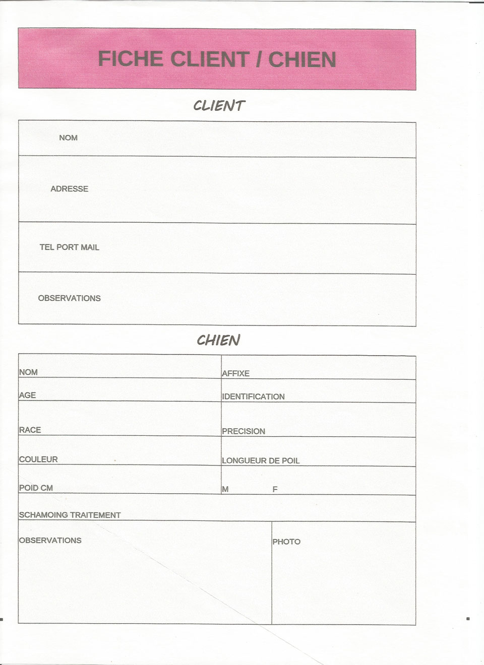 fiche client a imprimer - debonpoil toilettage mobile 54